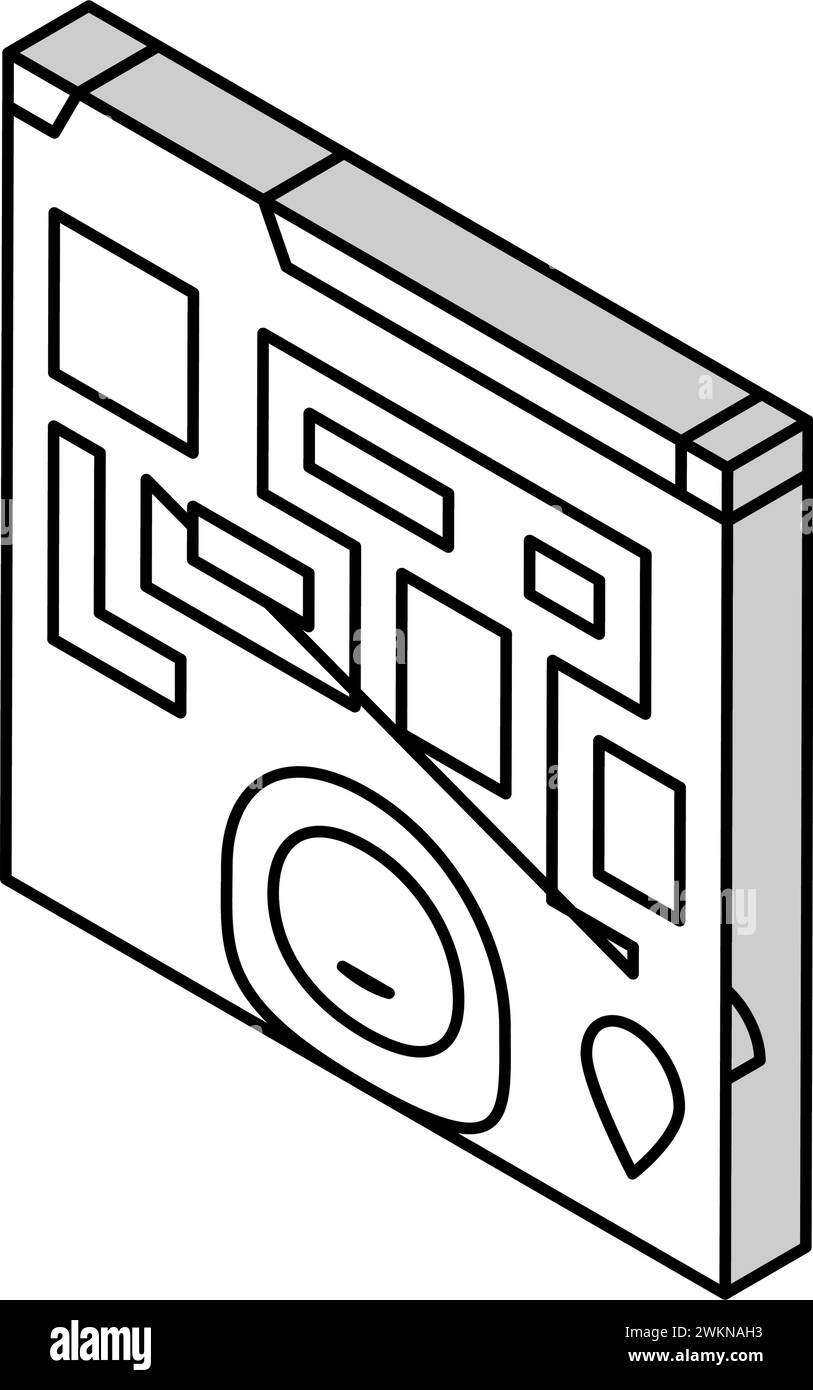 Ai Routing Autonomous Delivery Isometric Icon Vector Illustration Stock Vector Image And Art Alamy