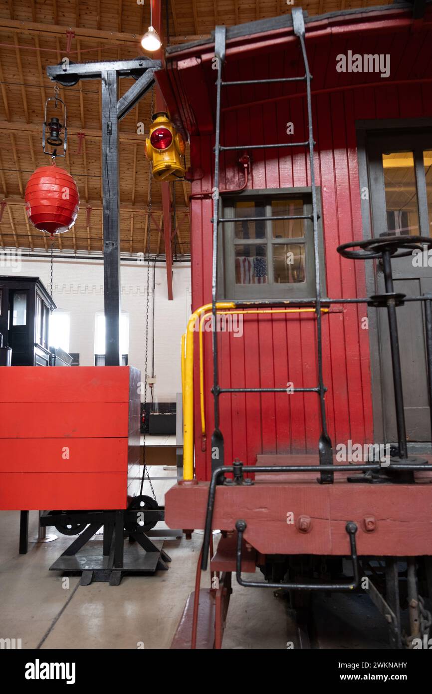B&O Caboose for freight train crew at the B&O Railroad Museum Stock ...