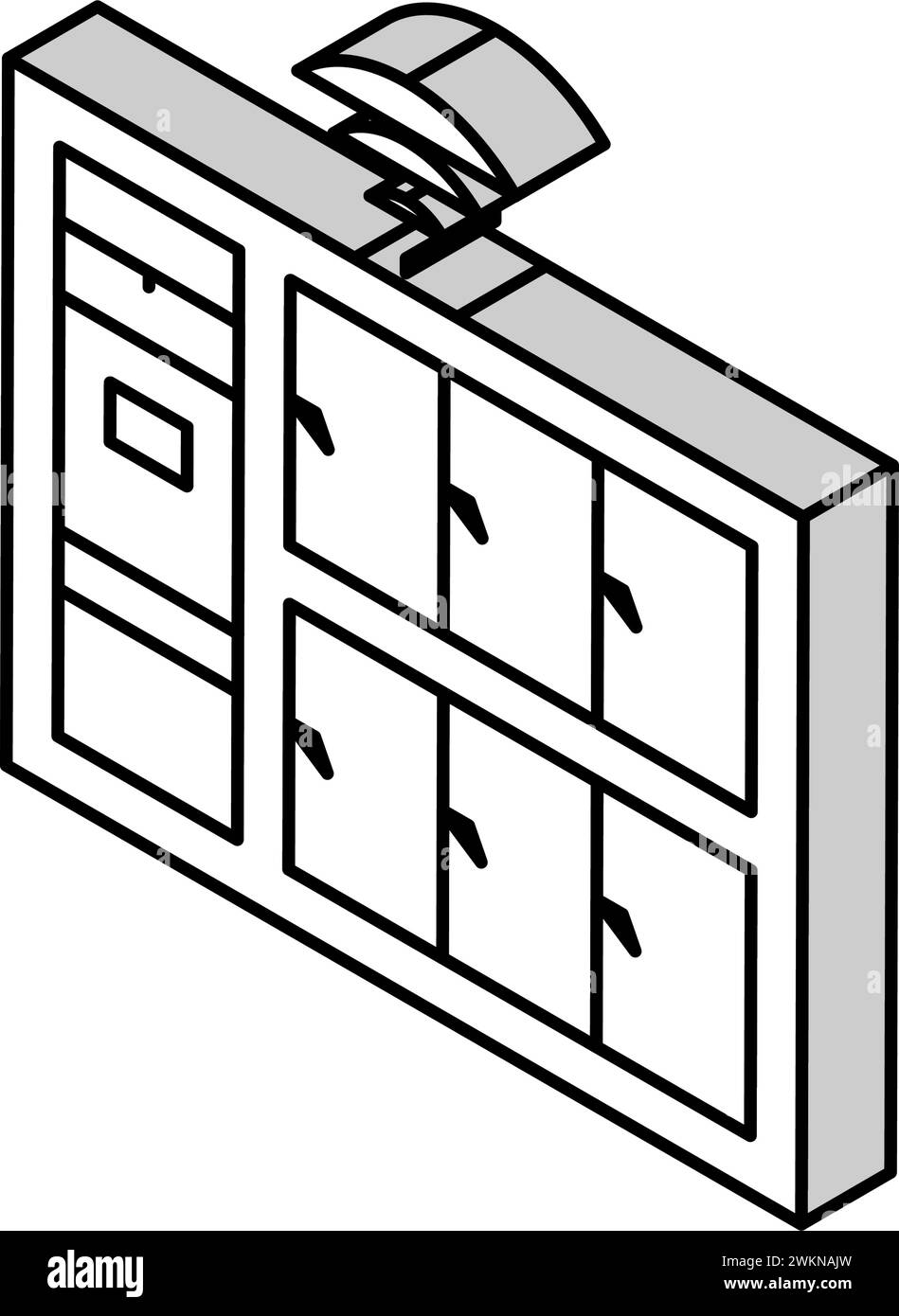 smart lockers autonomous delivery isometric icon vector illustration ...