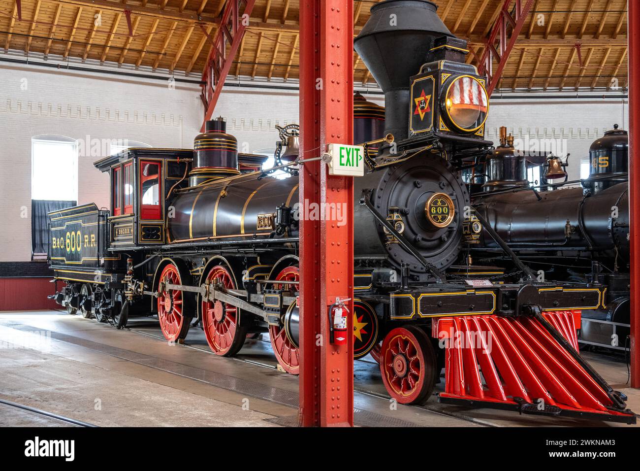 B&O No. 600 "J.C. Davis" steam locomotive at the B&O Railroad Museum Stock Photo - Alamy
