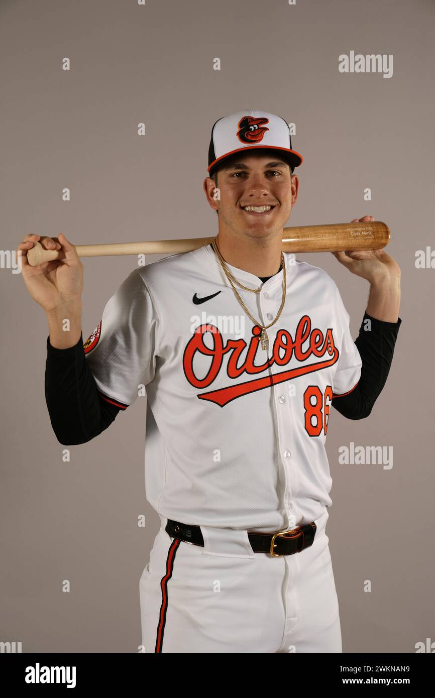 This is a 2024 photo of Coby Mayo of the Baltimore Orioles baseball ...