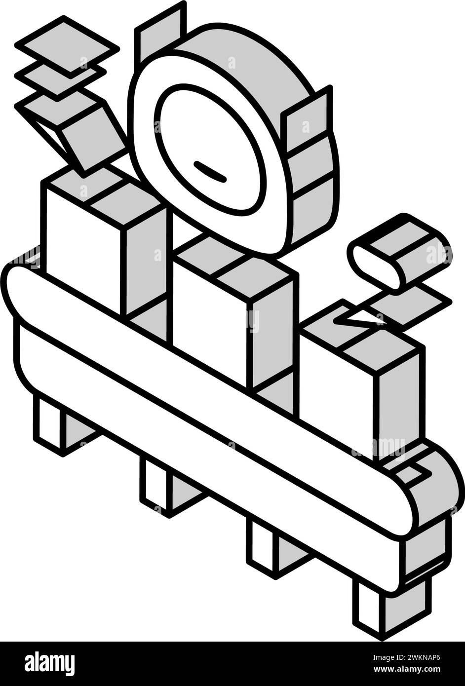parcel sorting autonomous delivery isometric icon vector illustration ...