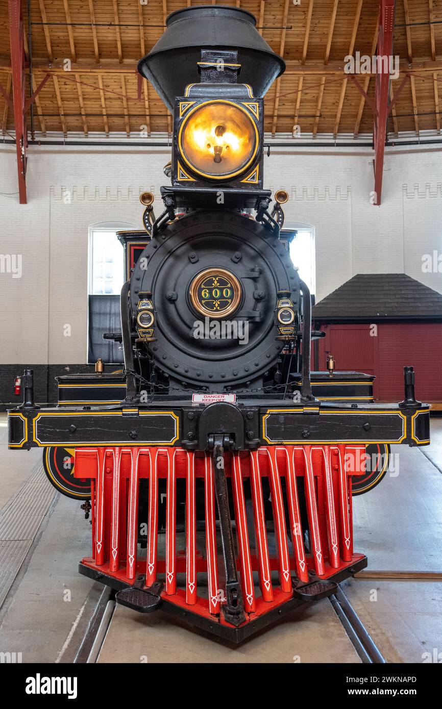 B&O No. 600 "J.C. Davis" steam locomotive at the B&O Railroad Museum ...