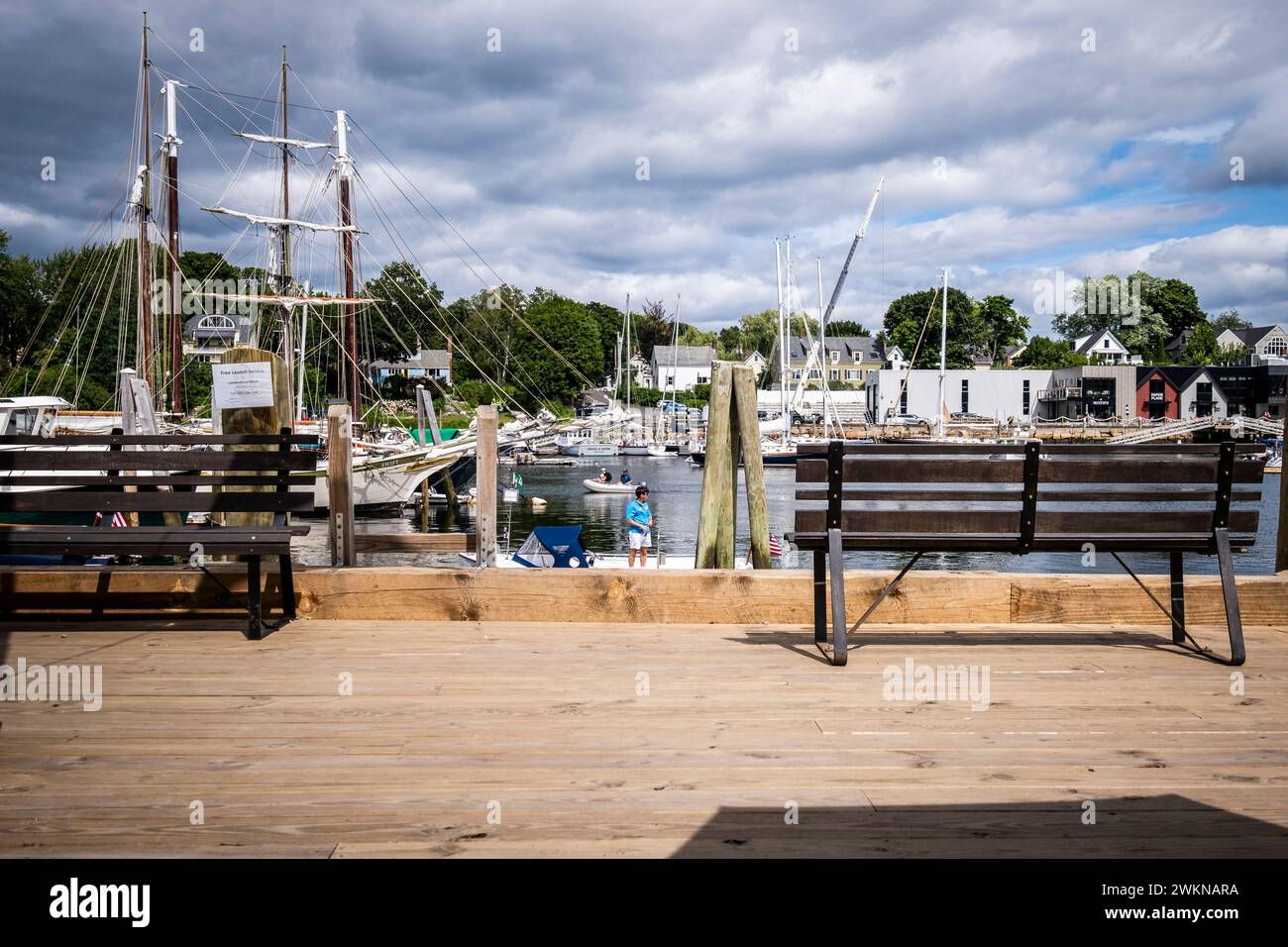 Downtown camden maine new england hi-res stock photography and images ...
