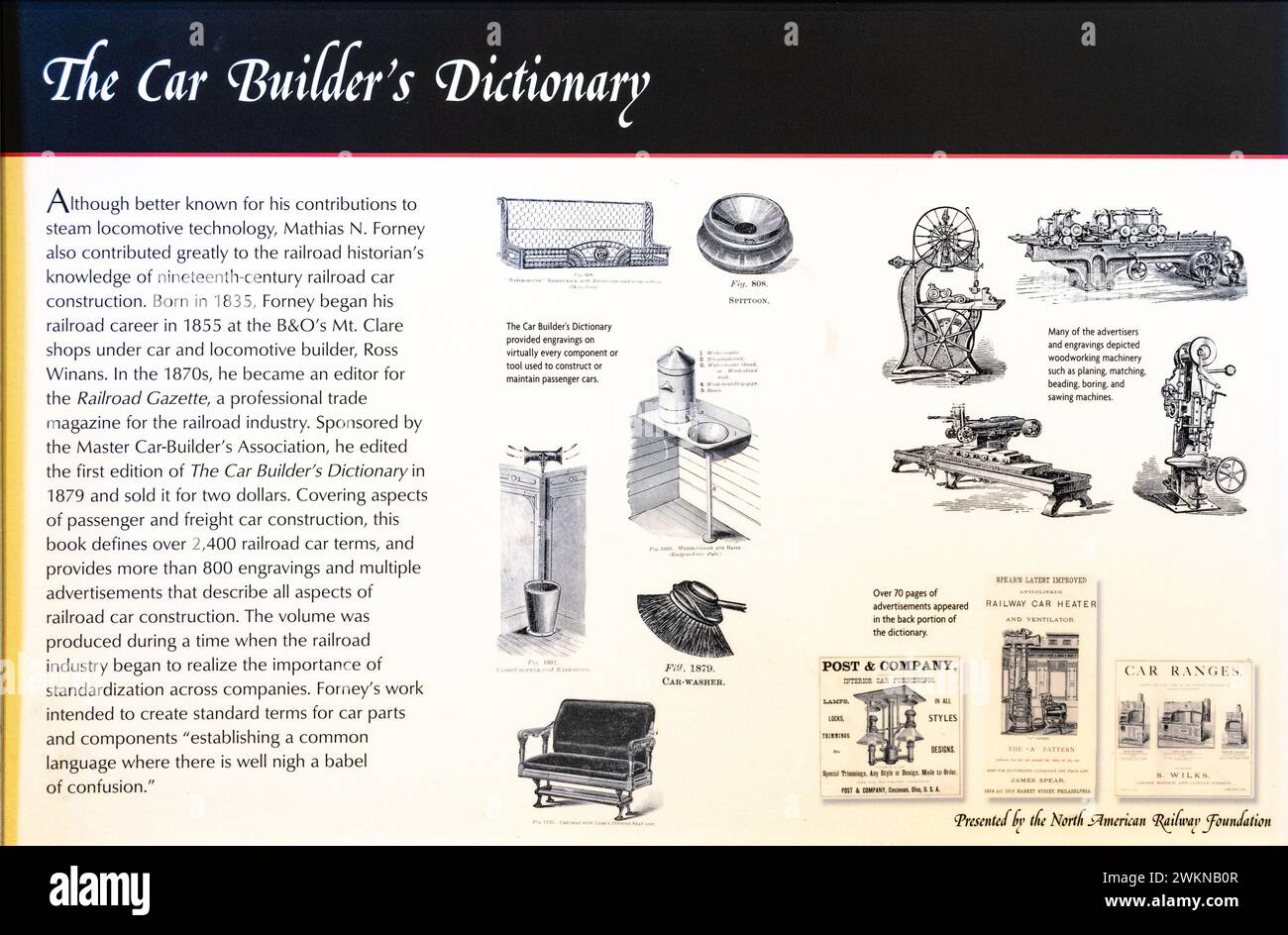 Train car Builder's Dictionary done by Mathias N. Forney Stock Photo ...