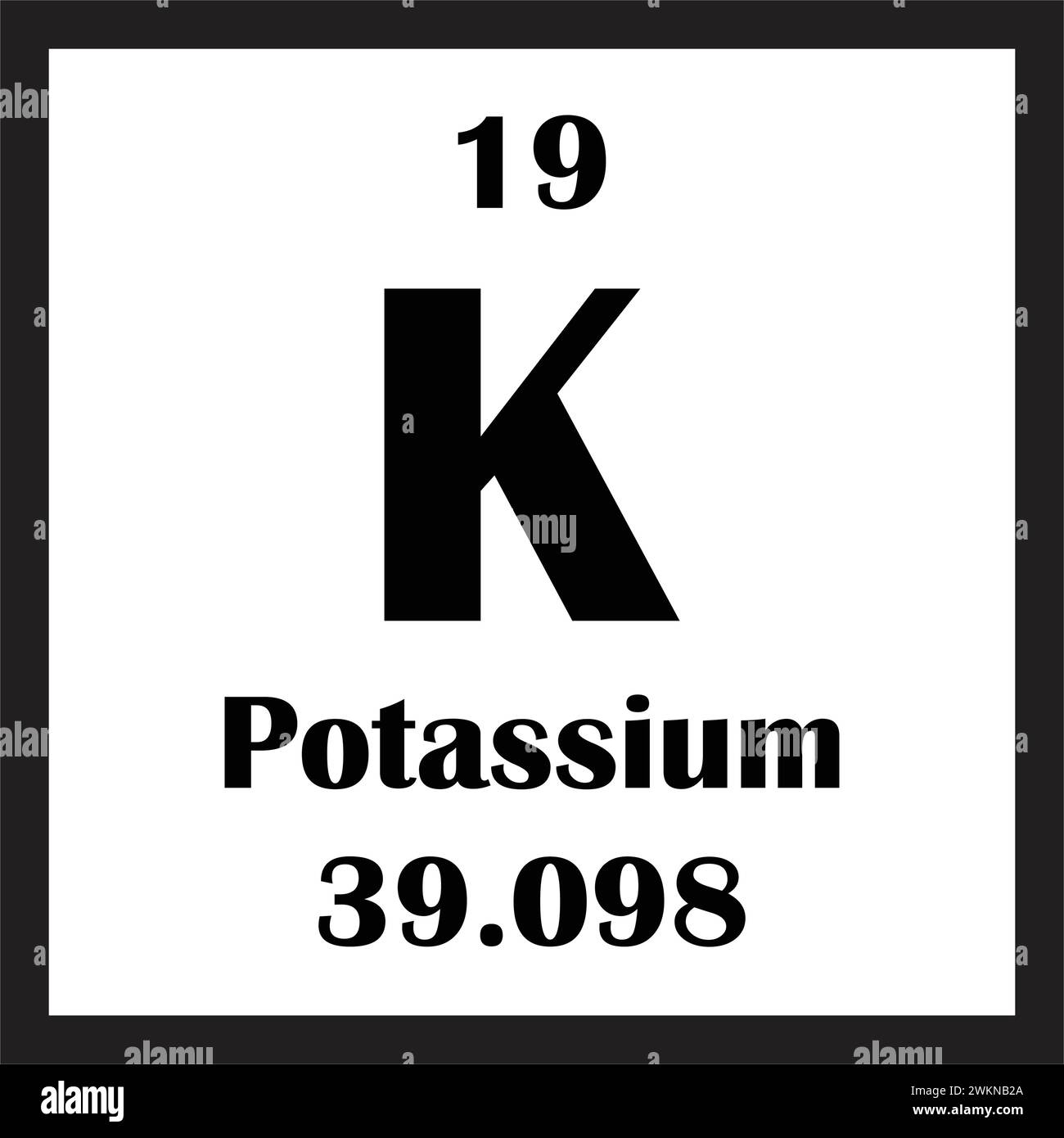 Potassium chemical element icon vector illustration design Stock Vector ...