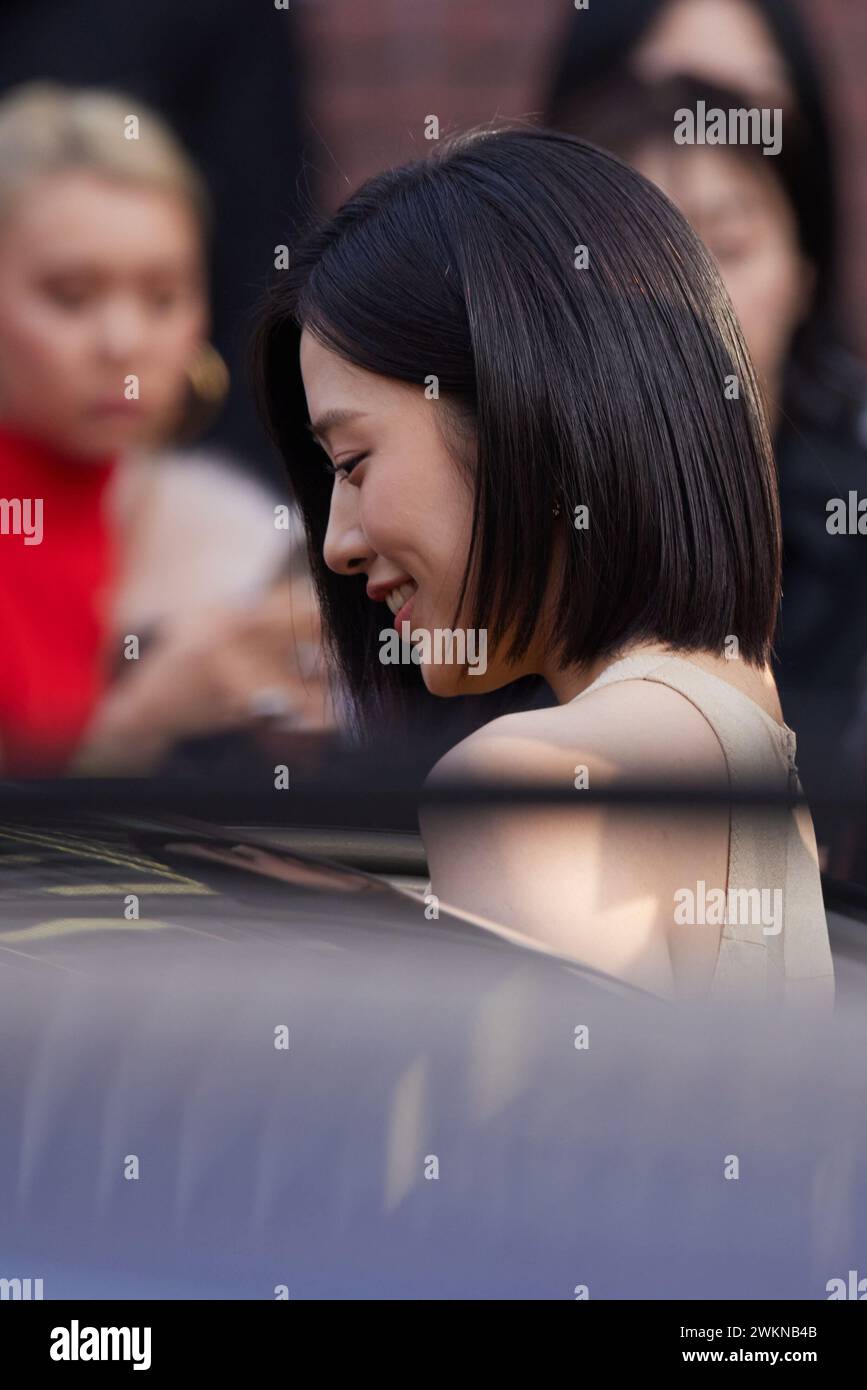 An Ju-Jin attends the Fendi fashion show during Milan Fashion Week ...