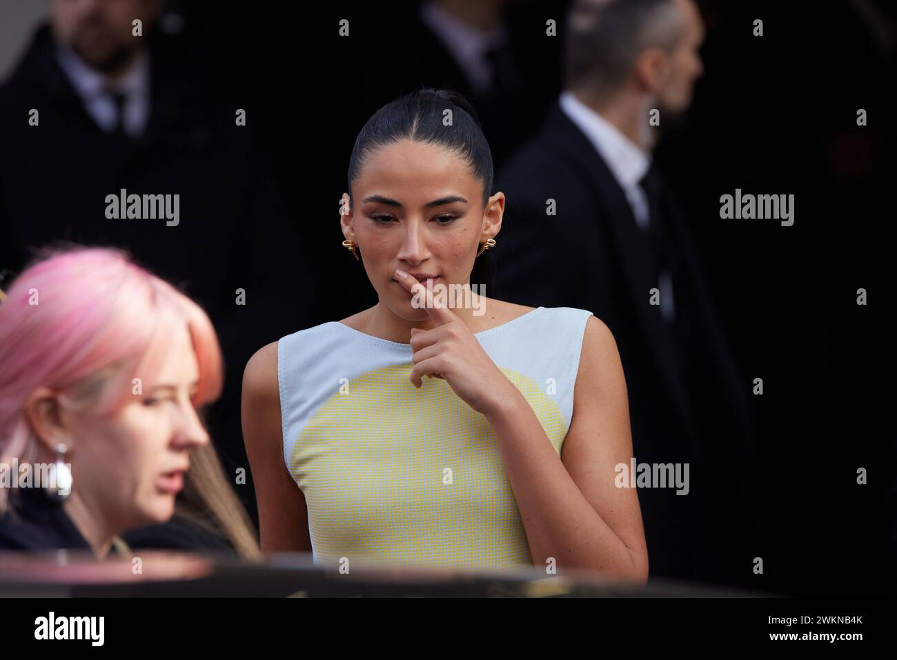 Cora Corre attends the Fendi fashion show during Milan Fashion Week ...