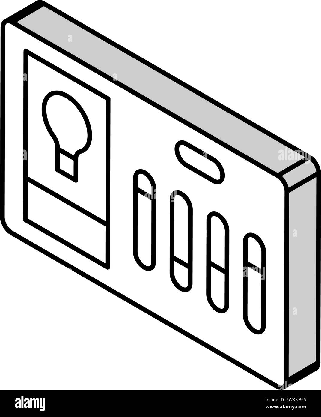 lighting controls efficient isometric icon vector illustration Stock ...