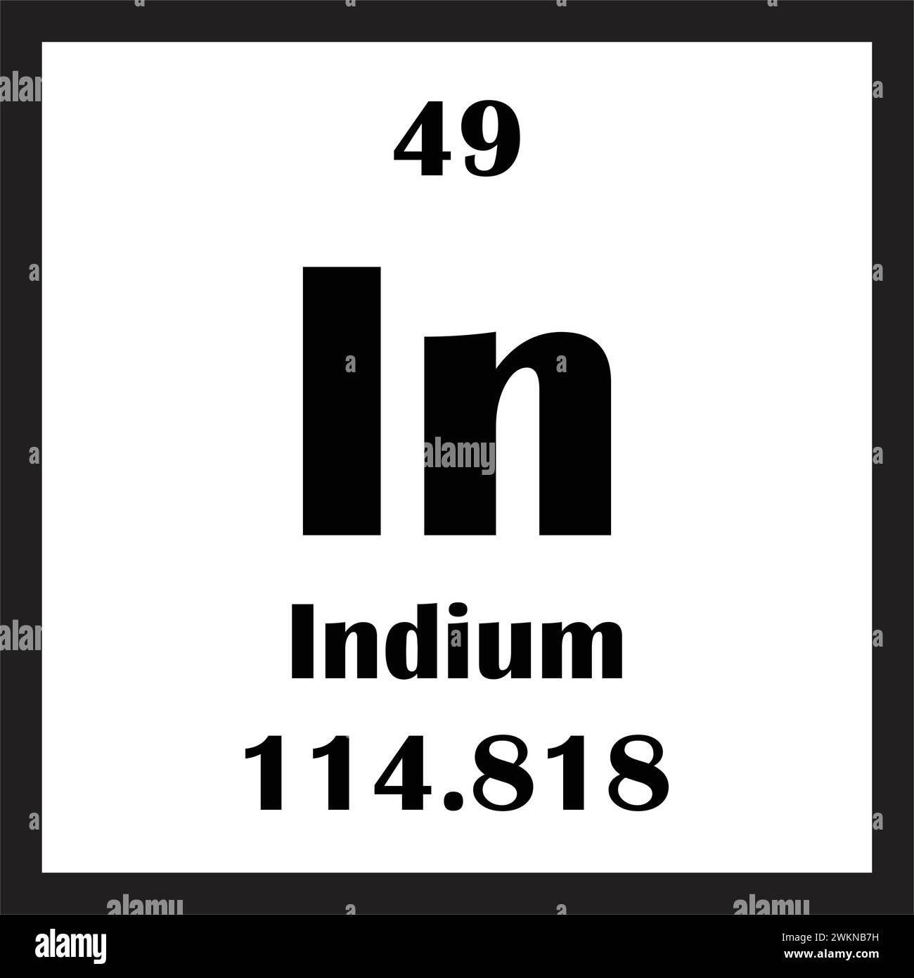 Indium chemical element icon vector illustration design Stock Vector ...