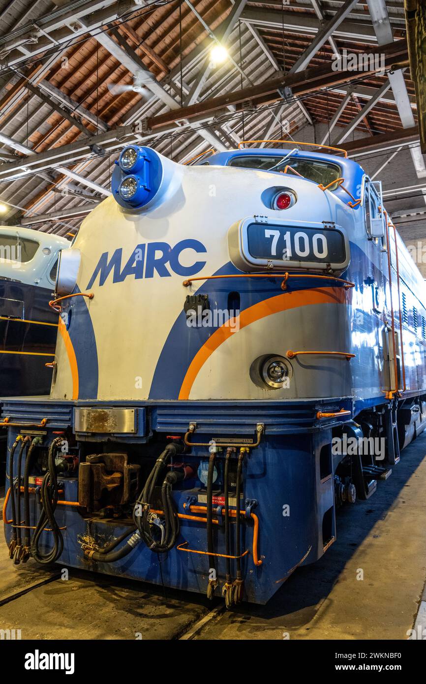 B&O Unlocked Marc No. 7100 at the B&O Railroad Museum. It odernized ...