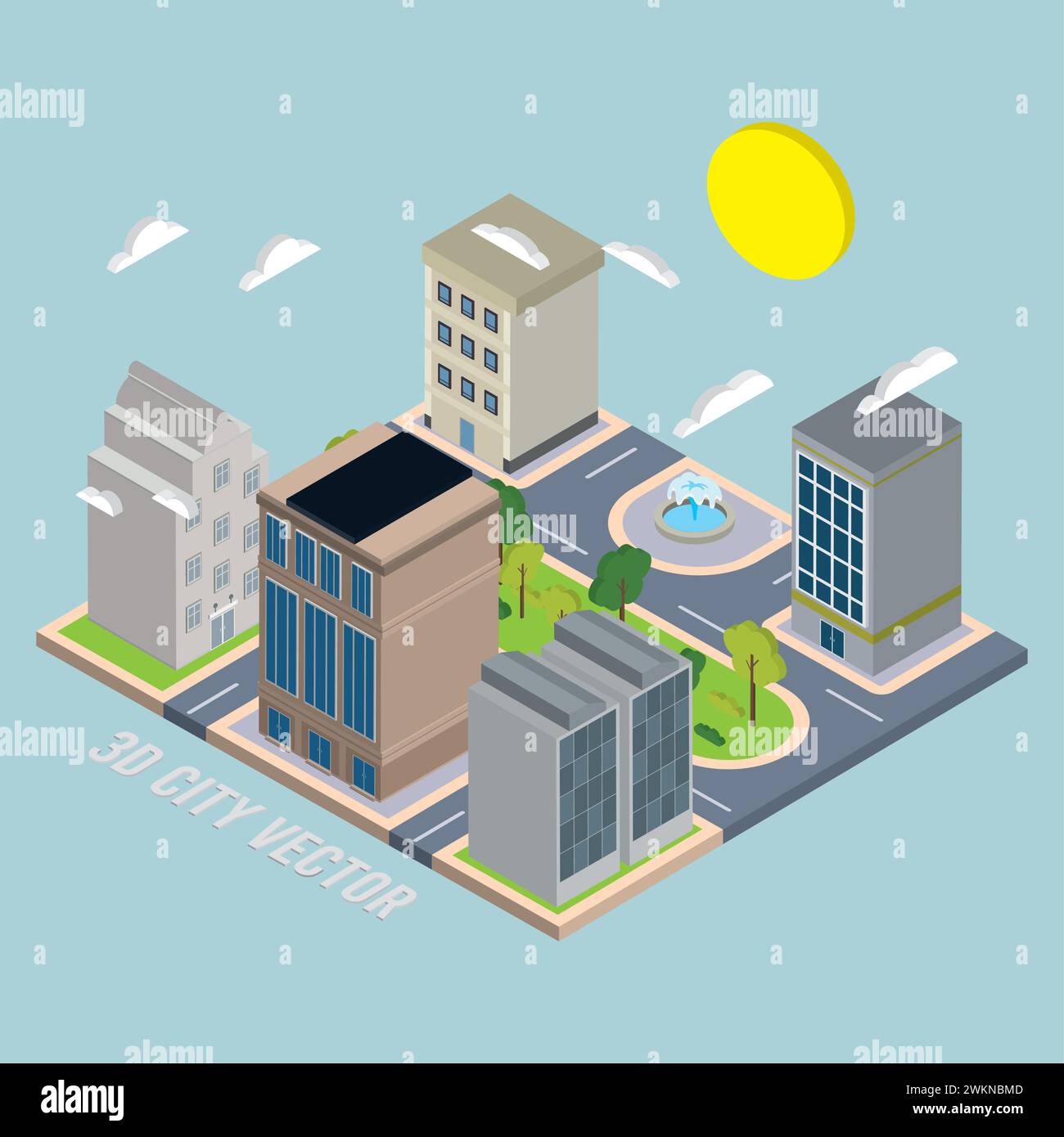 Isometric cityscape buildings Vector Stock Vector Image & Art - Alamy