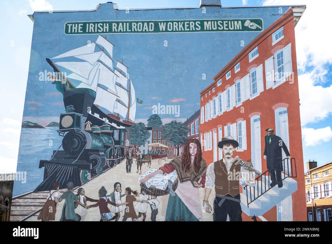 mural in Baltimore for the Irish Railroad Workers Stock Photo - Alamy