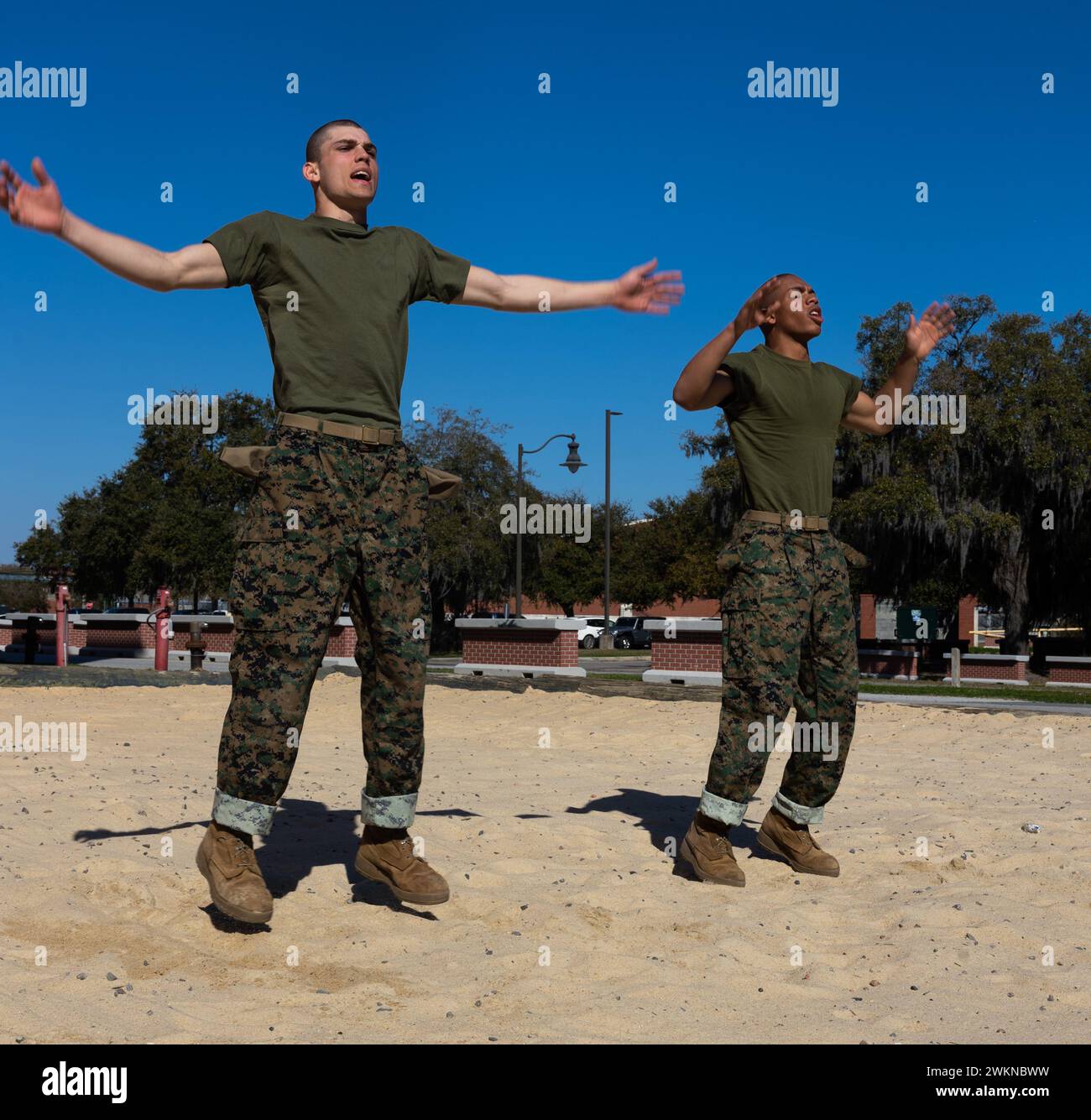 Parris Island, South Carolina, USA. 21st Feb, 2024. Recruits with Lima ...