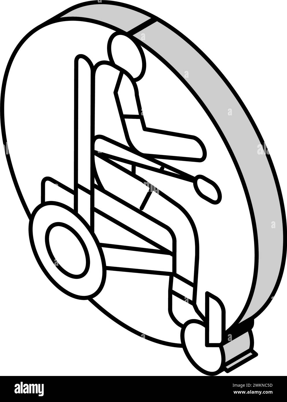 wheelchair mobility occupational therapist isometric icon vector ...