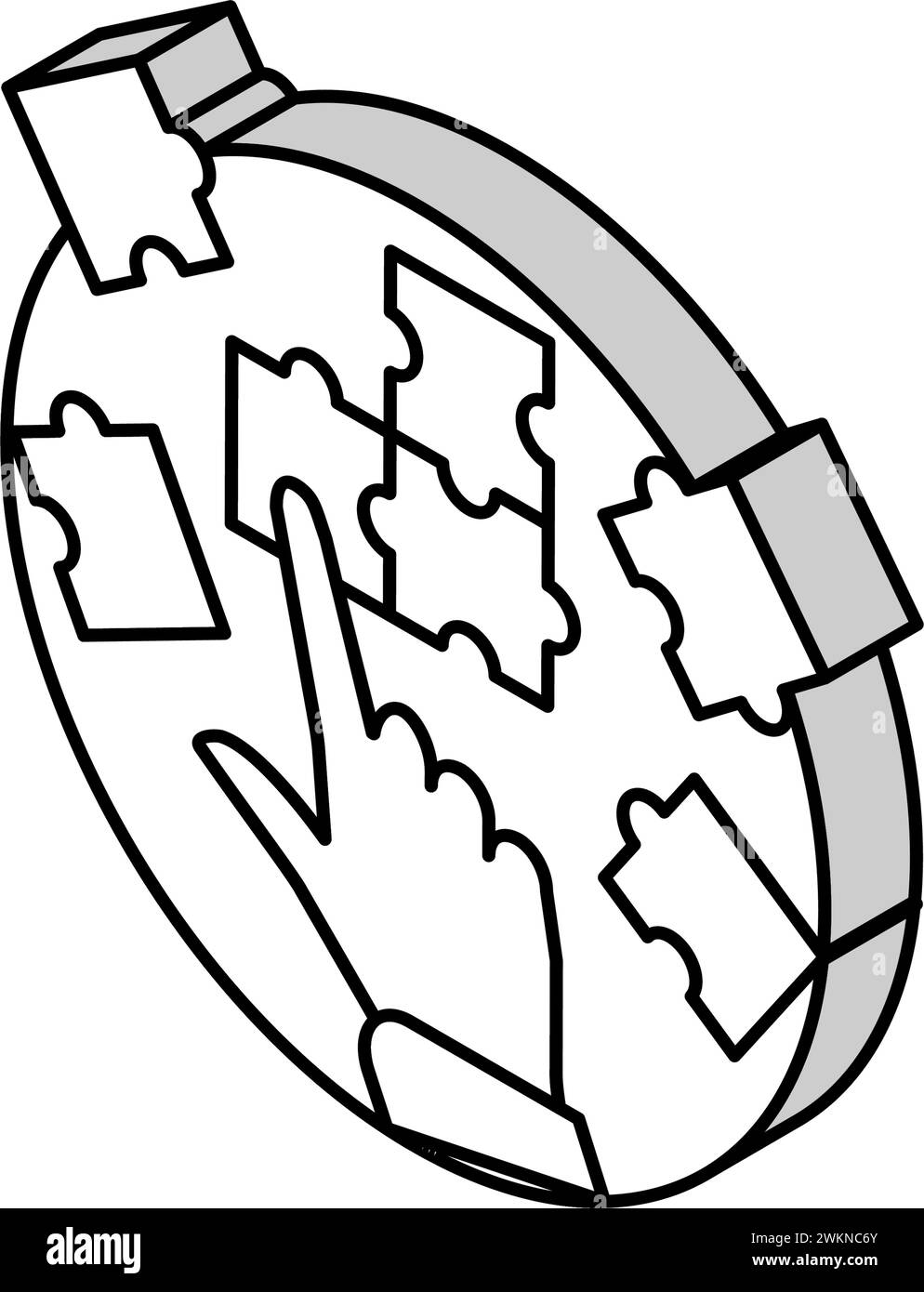 cognitive exercises occupational therapist isometric icon vector ...