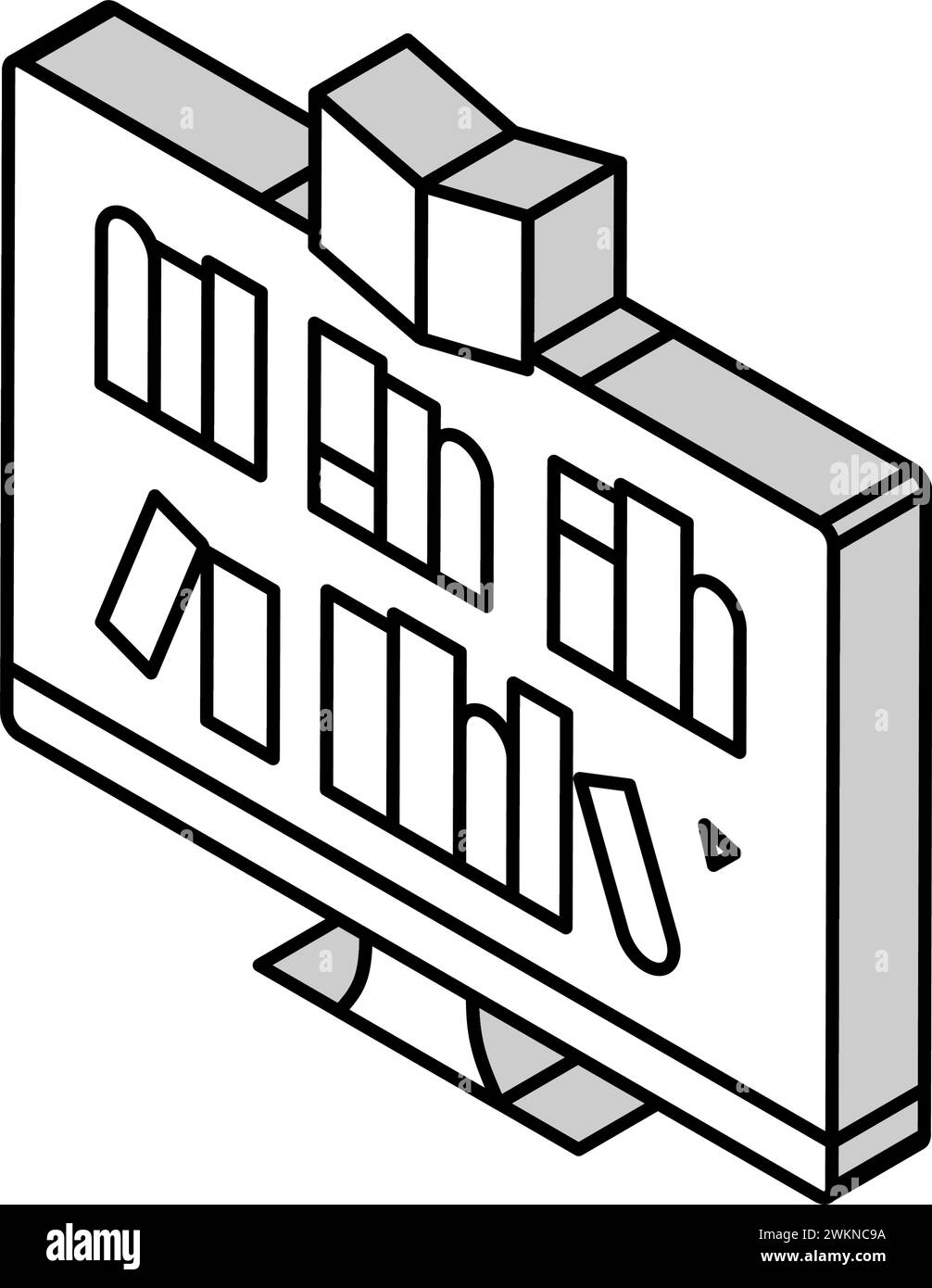 online library learning platform isometric icon vector illustration ...