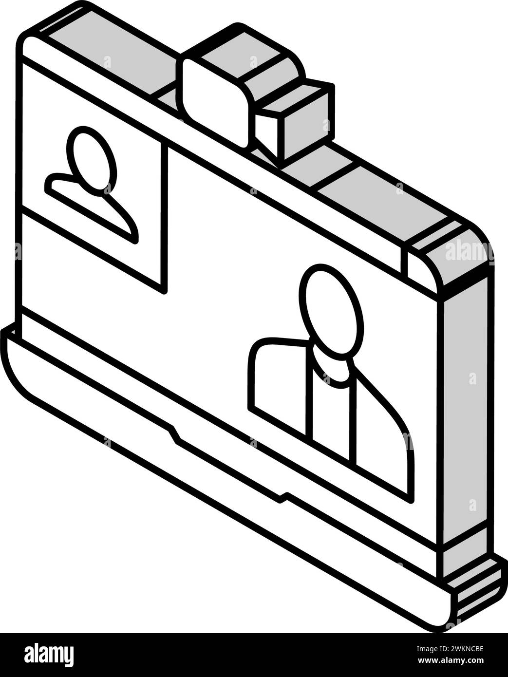 webinar session online learning platform isometric icon vector ...