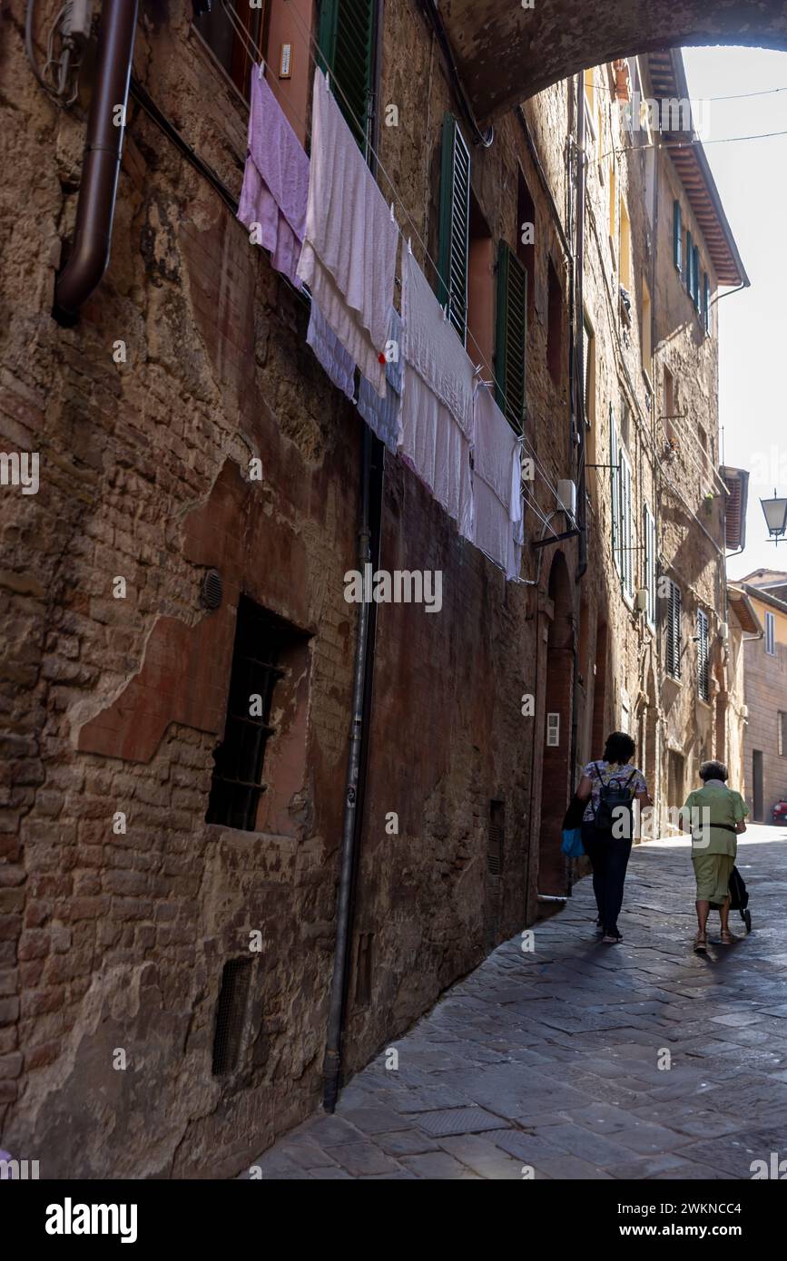 Daily life in Siena Italy Stock Photo - Alamy
