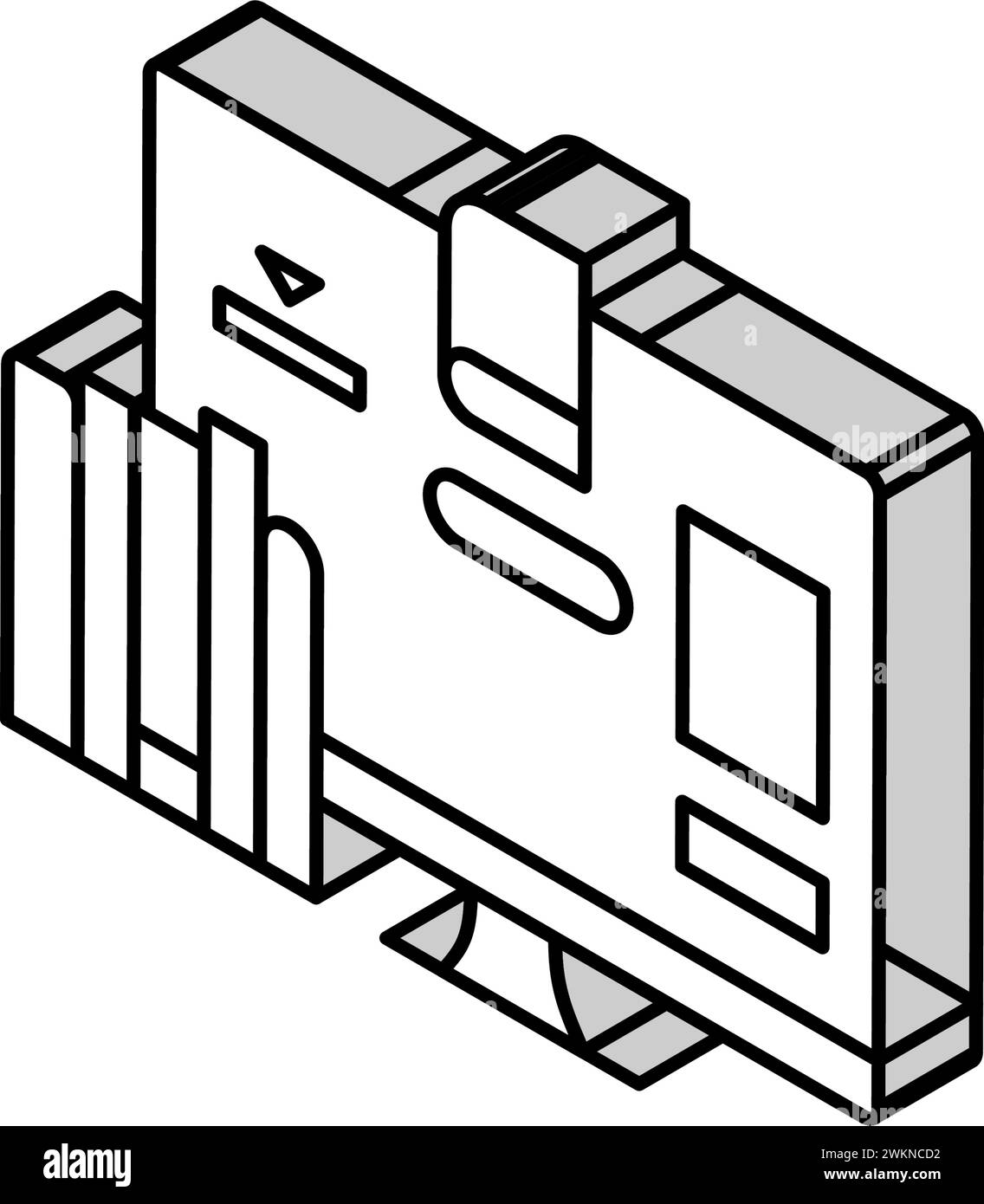 study materials online learning platform isometric icon vector ...