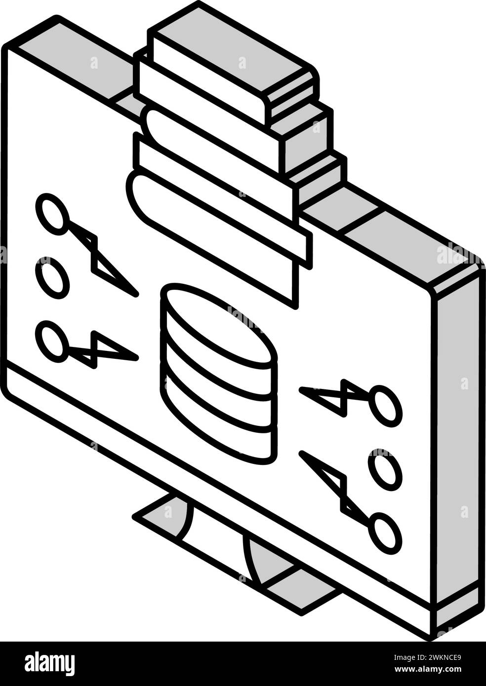 knowledge base online learning platform isometric icon vector illustration Stock Vector Image ...