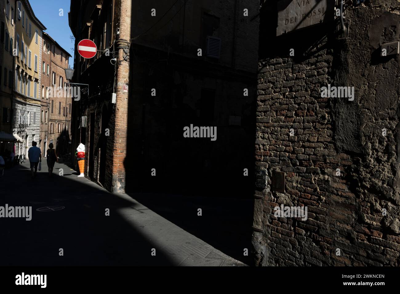 Daily life in Siena Italy Stock Photo - Alamy