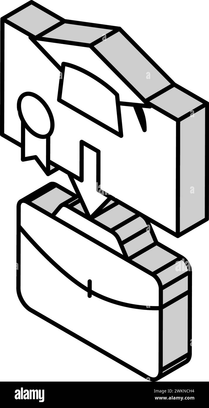 course catalog online learning platform isometric icon vector ...