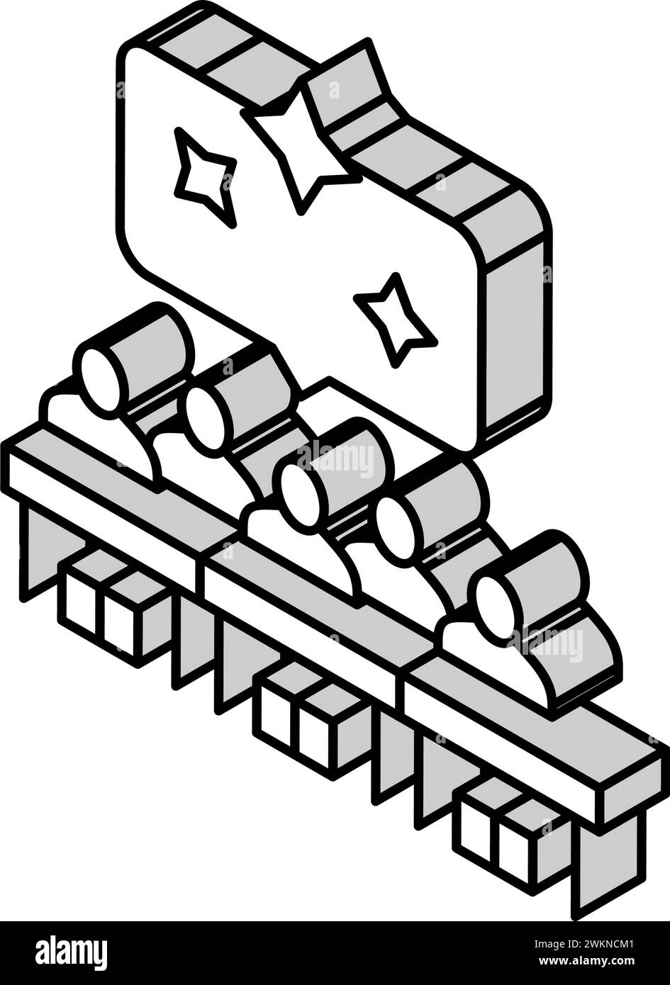 group activities primary school isometric icon vector illustration ...