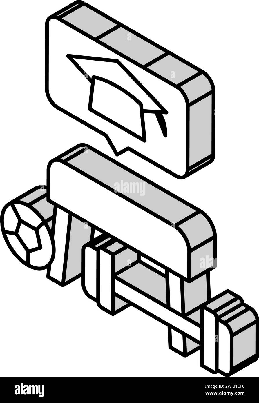 physical education primary school isometric icon vector illustration ...