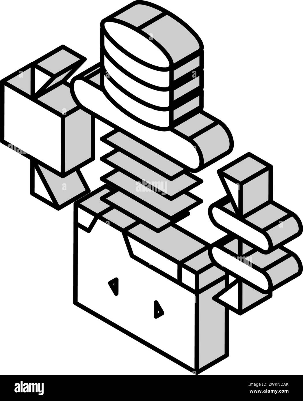 software architecture isometric icon vector illustration Stock Vector ...