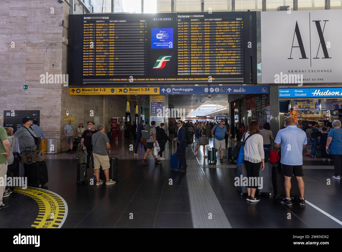 Inside the terminal at Termini Station in Rome, Italy Stock Photo - Alamy