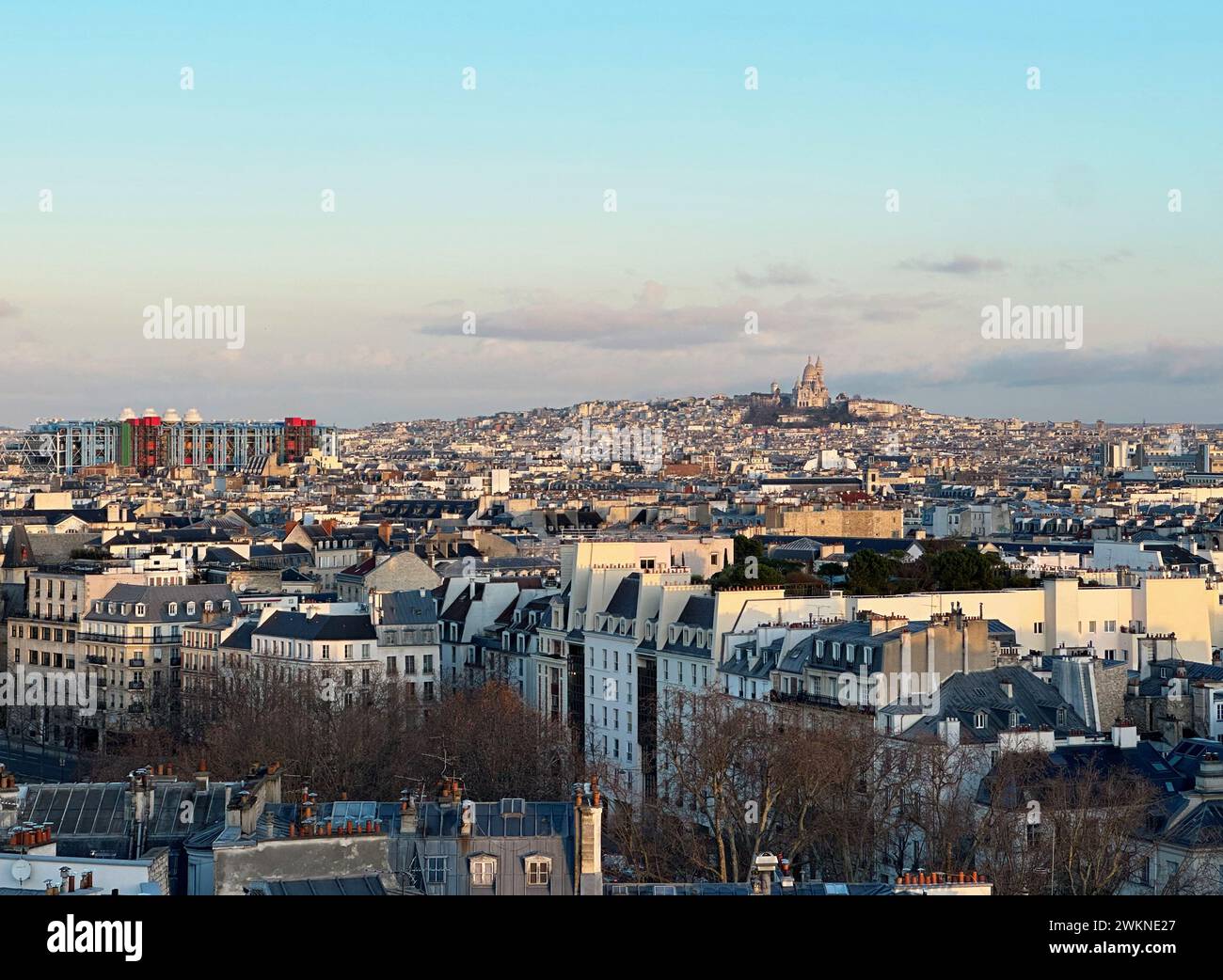 Beautiful buildings in Paris, view from hotel window Stock Photo - Alamy