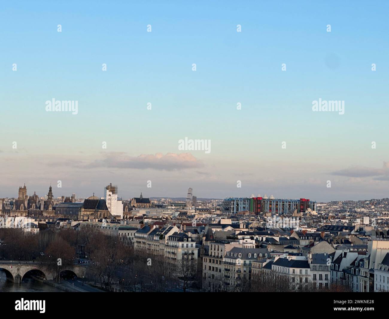 Beautiful buildings in Paris, view from hotel window Stock Photo - Alamy