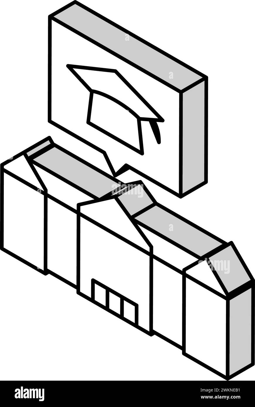 exam preparation college teacher isometric icon vector illustration ...