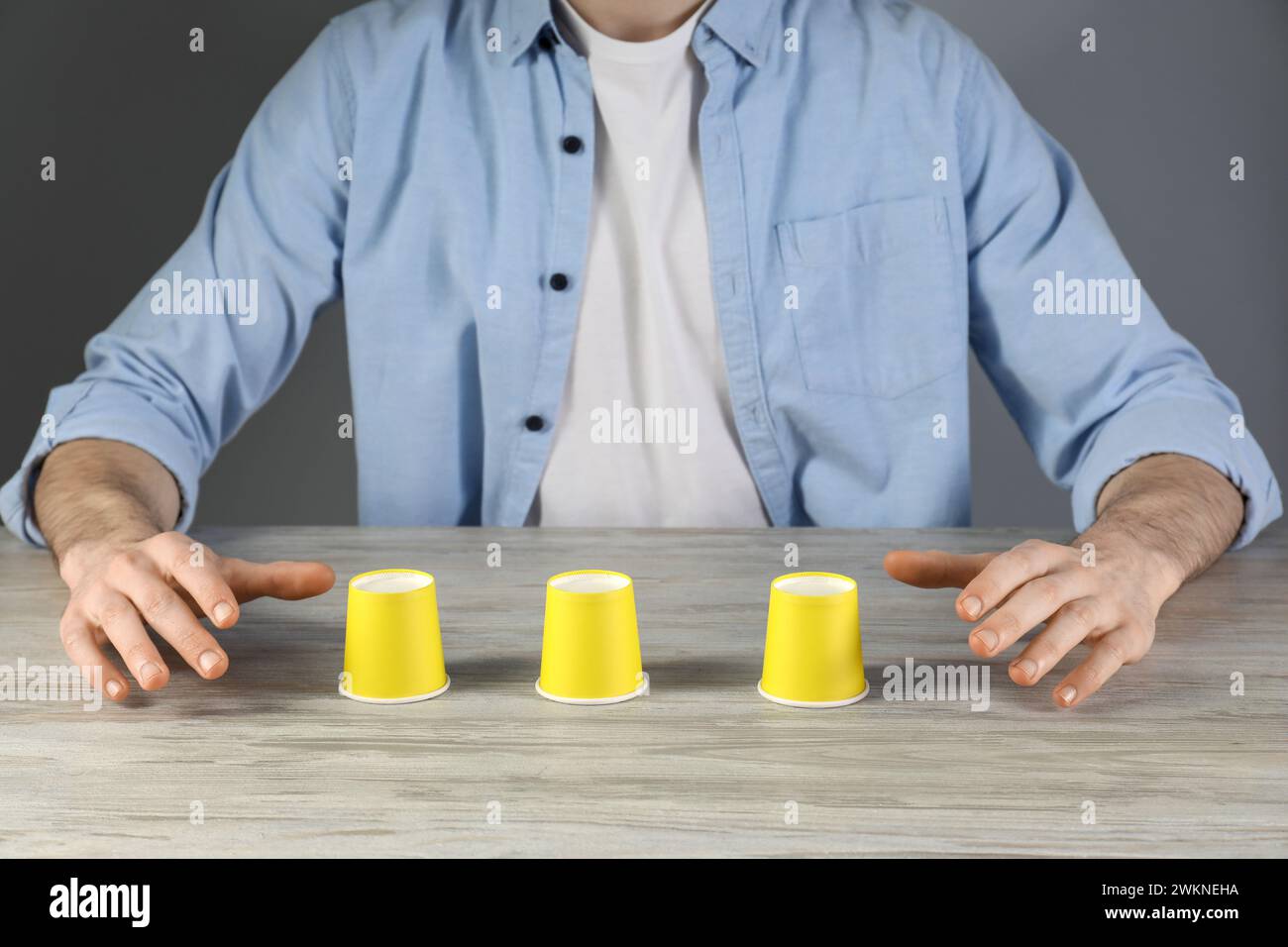 Man magician table hi-res stock photography and images - Alamy