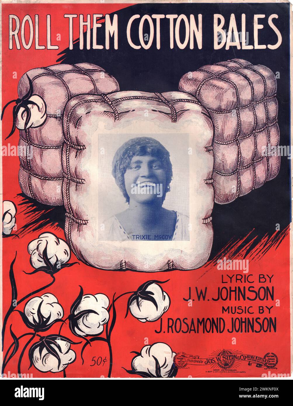 Roll Them Cotton Bales, 1914 Sheet Music Stock Photo - Alamy