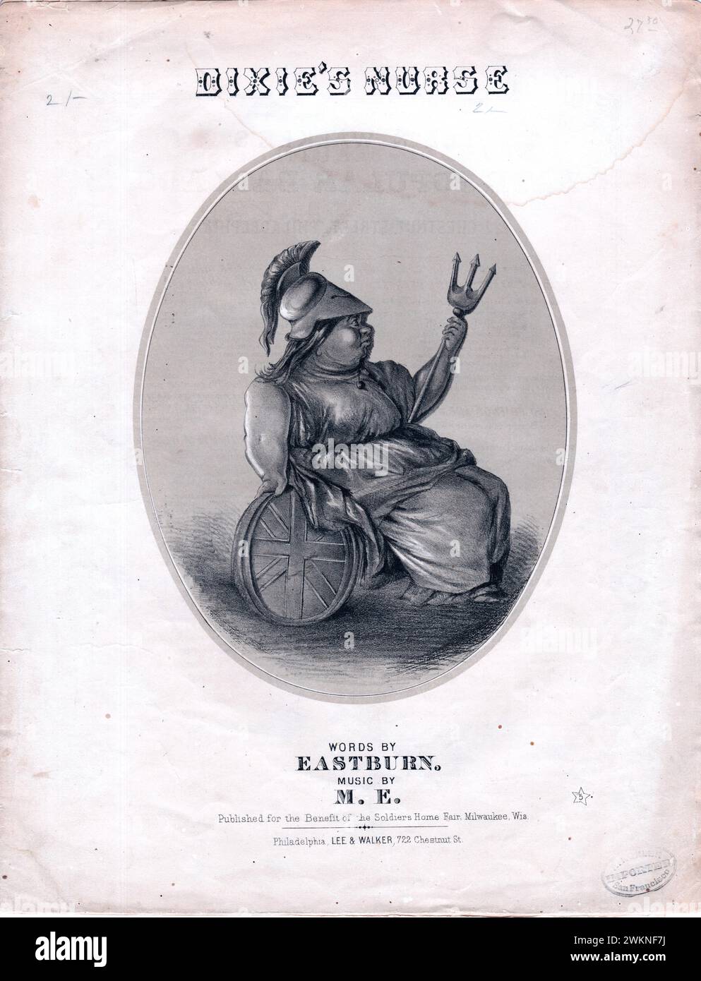 Dixie's Nurse, Rare 1865 sheet music Stock Photo - Alamy