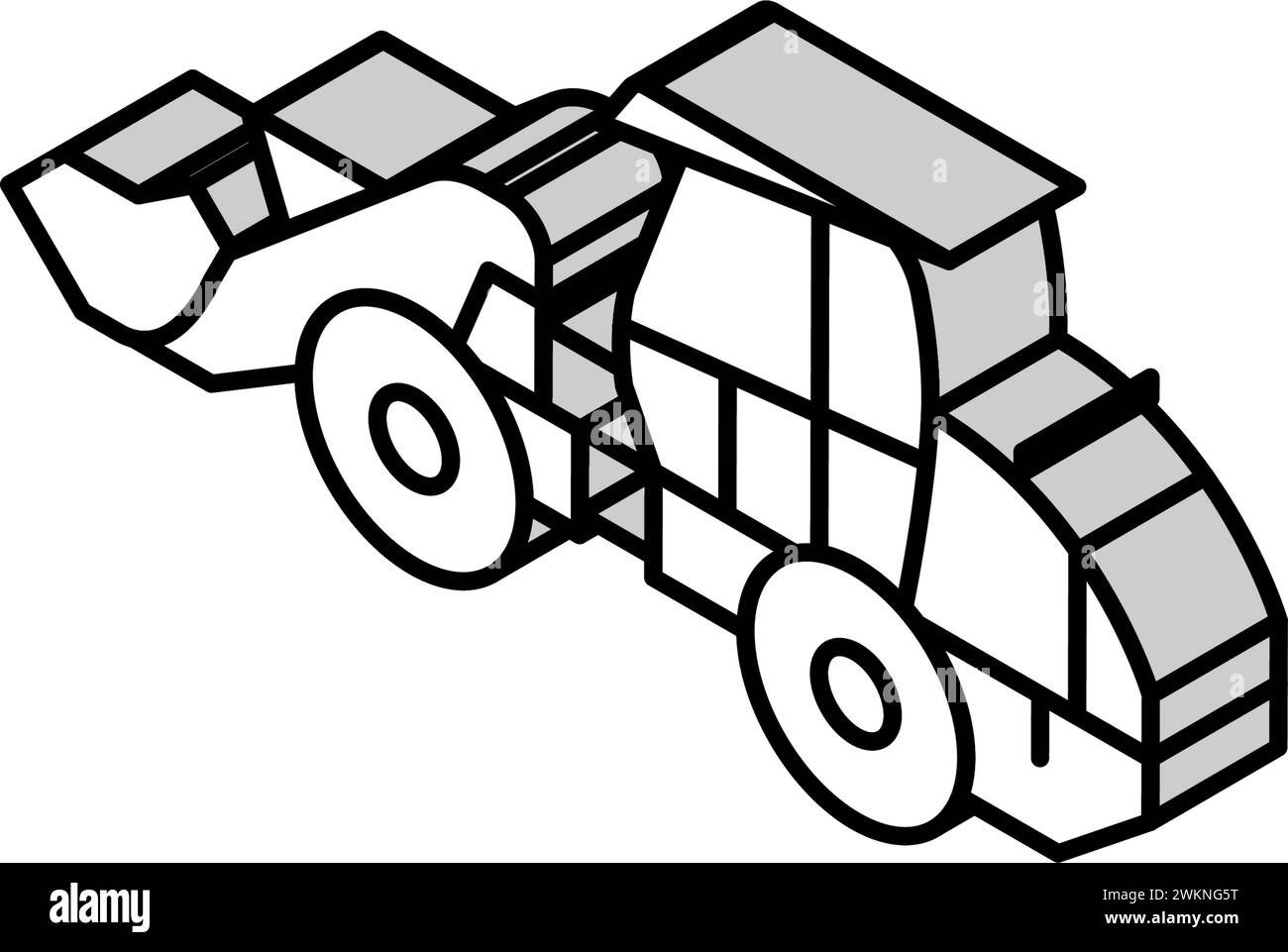 Compact tractor loader Black and White Stock Photos & Images - Alamy