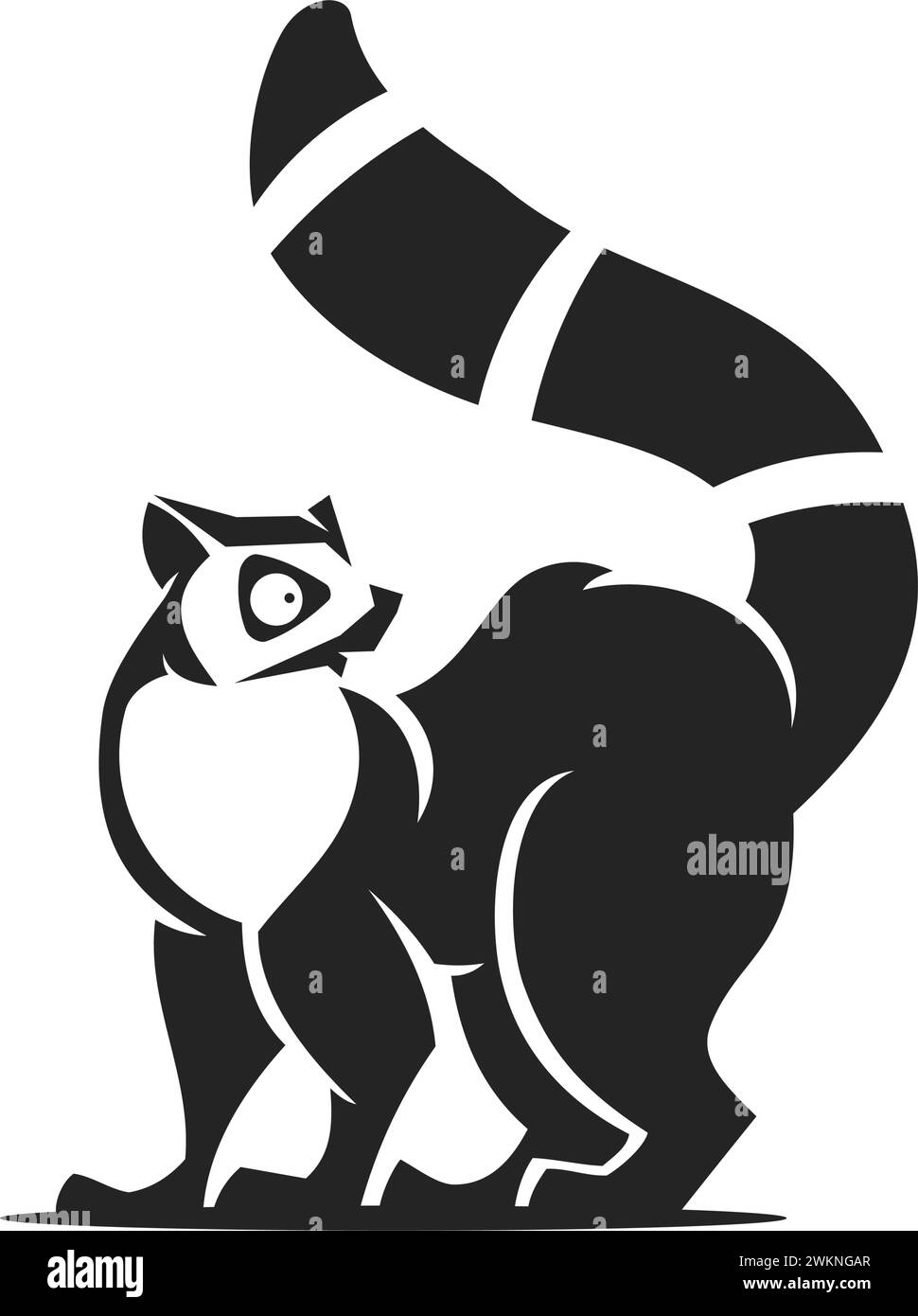 lemur logo template Isolated. Brand Identity. Icon Abstract Vector ...