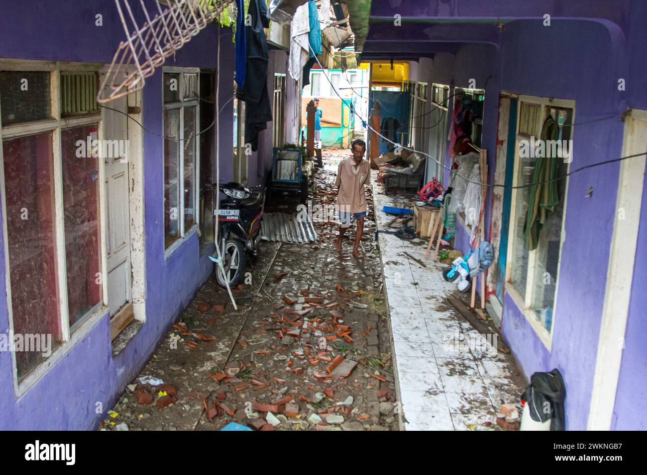 Sumedang Regency, West Java, Indonesia. 22nd Feb, 2024. A man walks ...