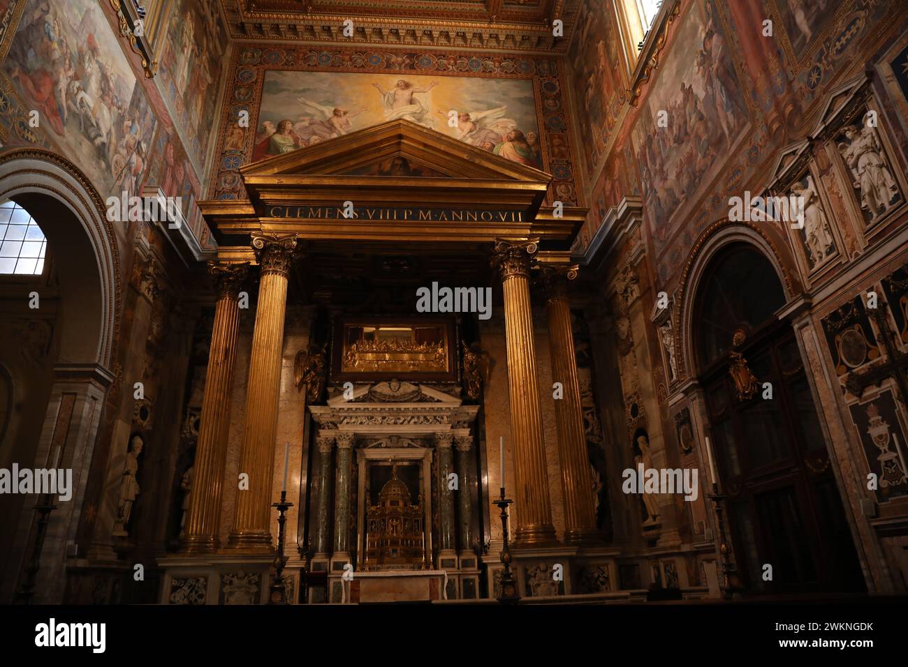ROME, ITALY - FEBRUARY 2, 2024: Altar of the Blessed Sacrament in Basilica of St. John Lateran ...