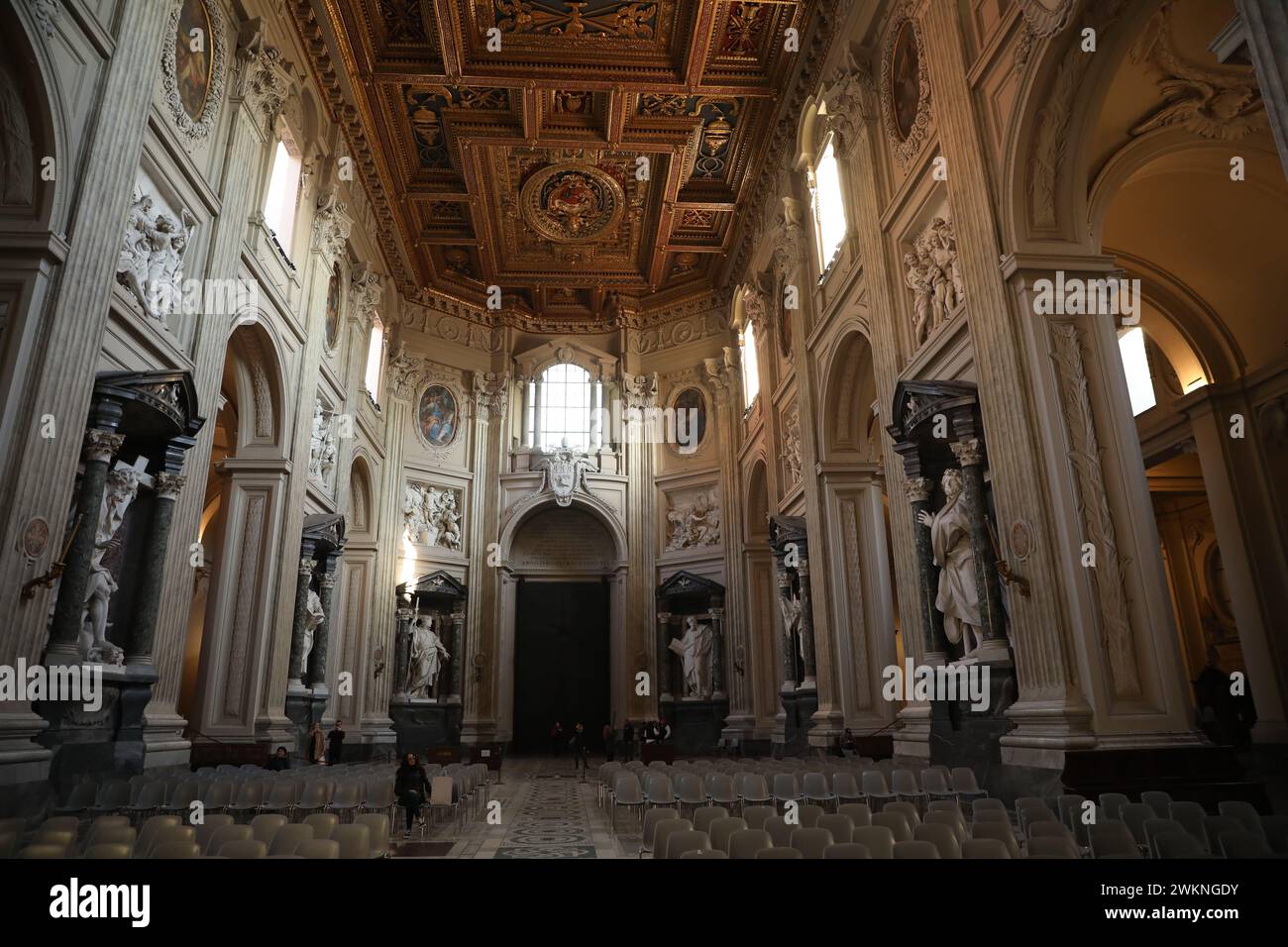 ROME, ITALY - FEBRUARY 2, 2024: Interior of Basilica of St. John ...