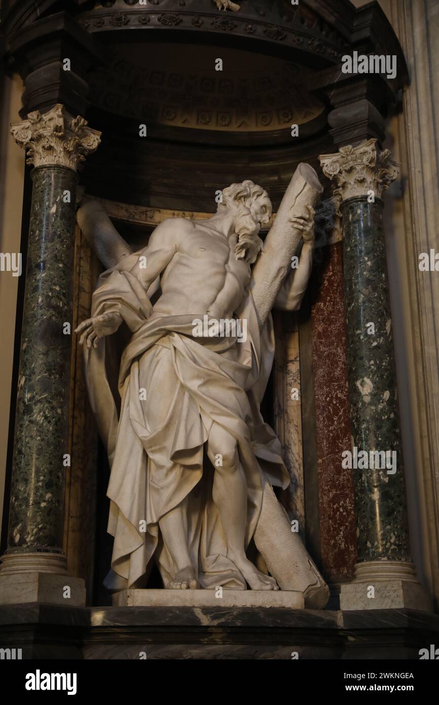 ROME, ITALY - FEBRUARY 2, 2024: Statue of st. Andrew apostle in ...