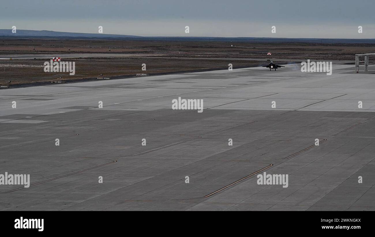 U.S. Air Force Airmen assigned to the 366th Operations Group (OG) land ...