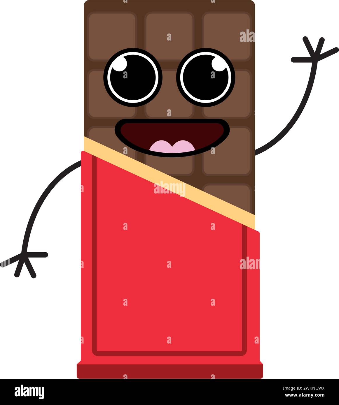 Colored happy chocolate bar character Vector Stock Vector Image & Art ...