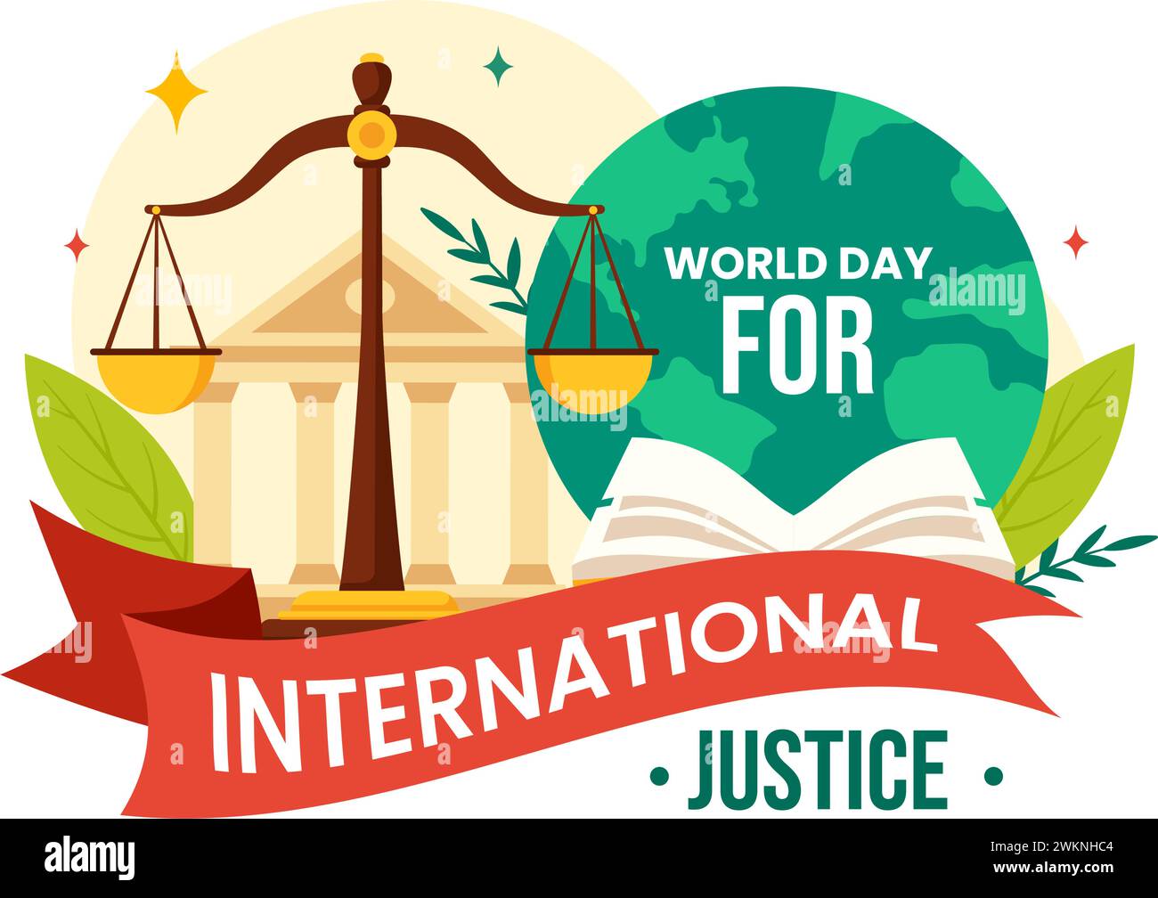 World Day of Social Justice Vector Illustration with Scales or Hammer ...