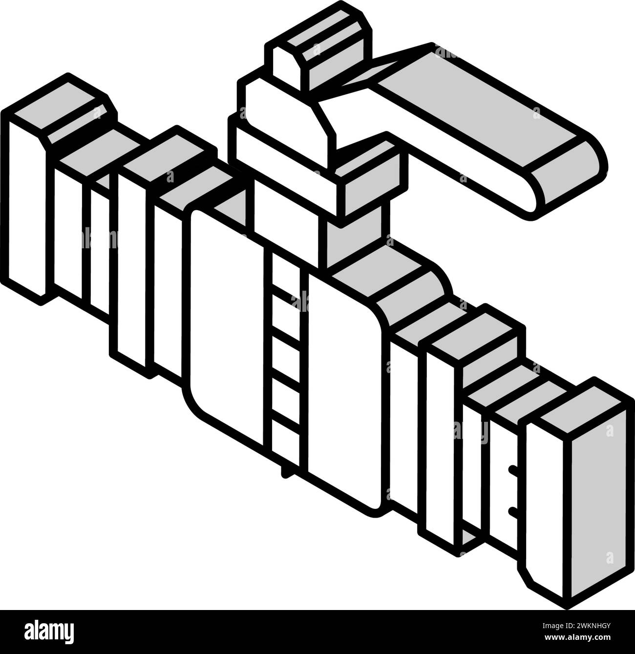 pipe pipeline isometric icon vector illustration Stock Vector Image ...
