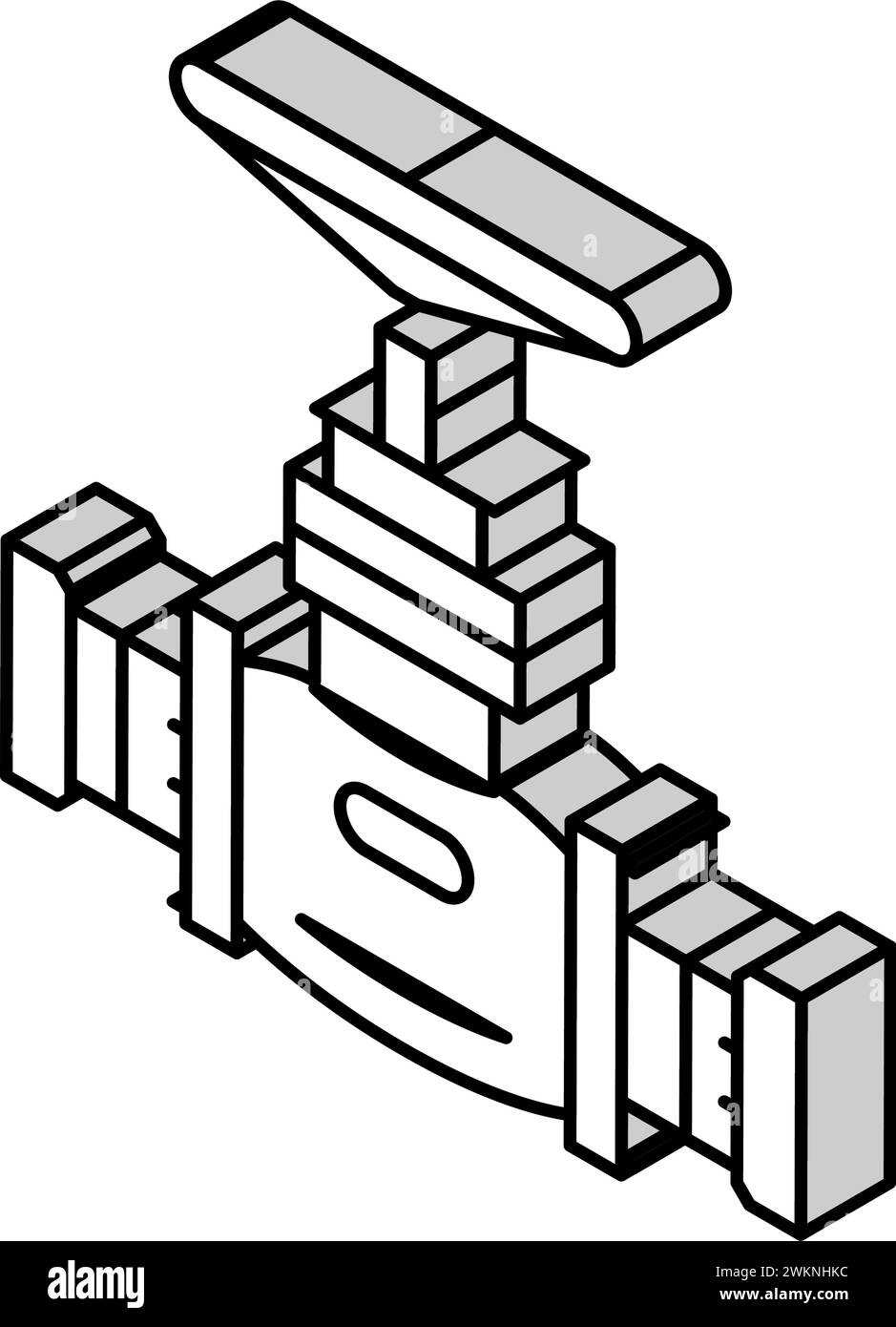 construction pipeline isometric icon vector illustration Stock Vector ...