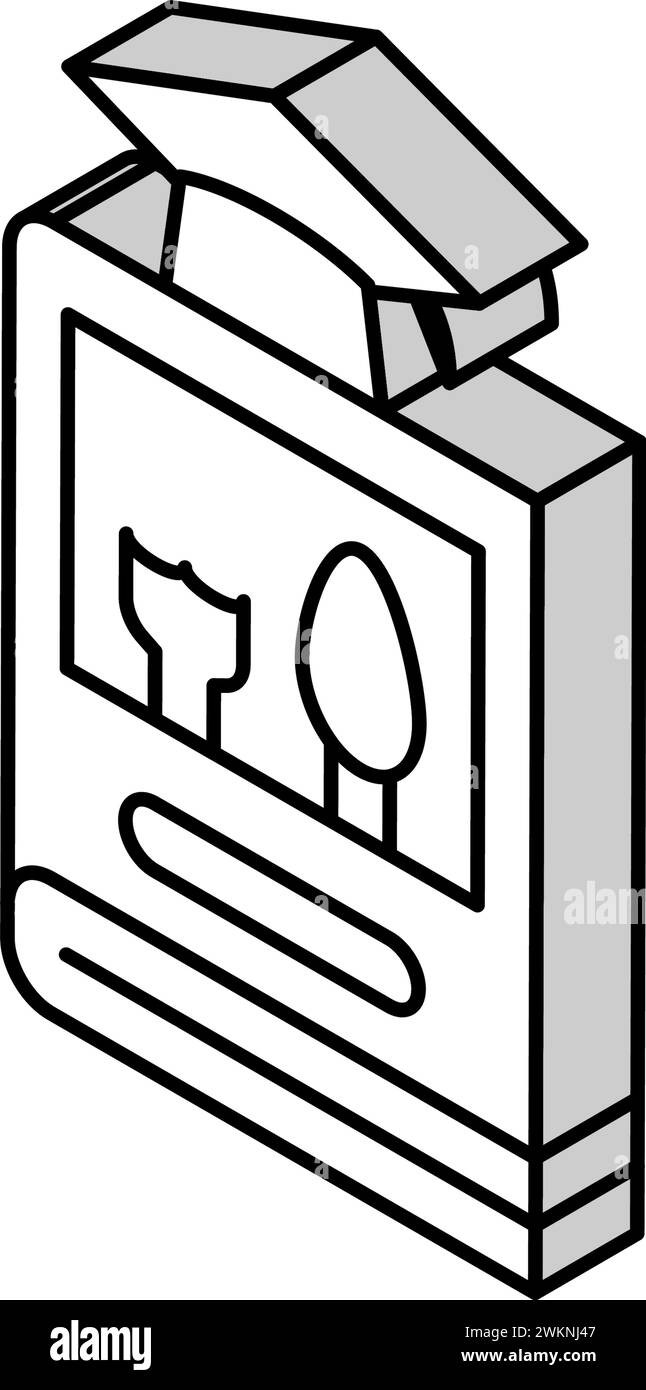 culinary school restaurant chef isometric icon vector illustration ...