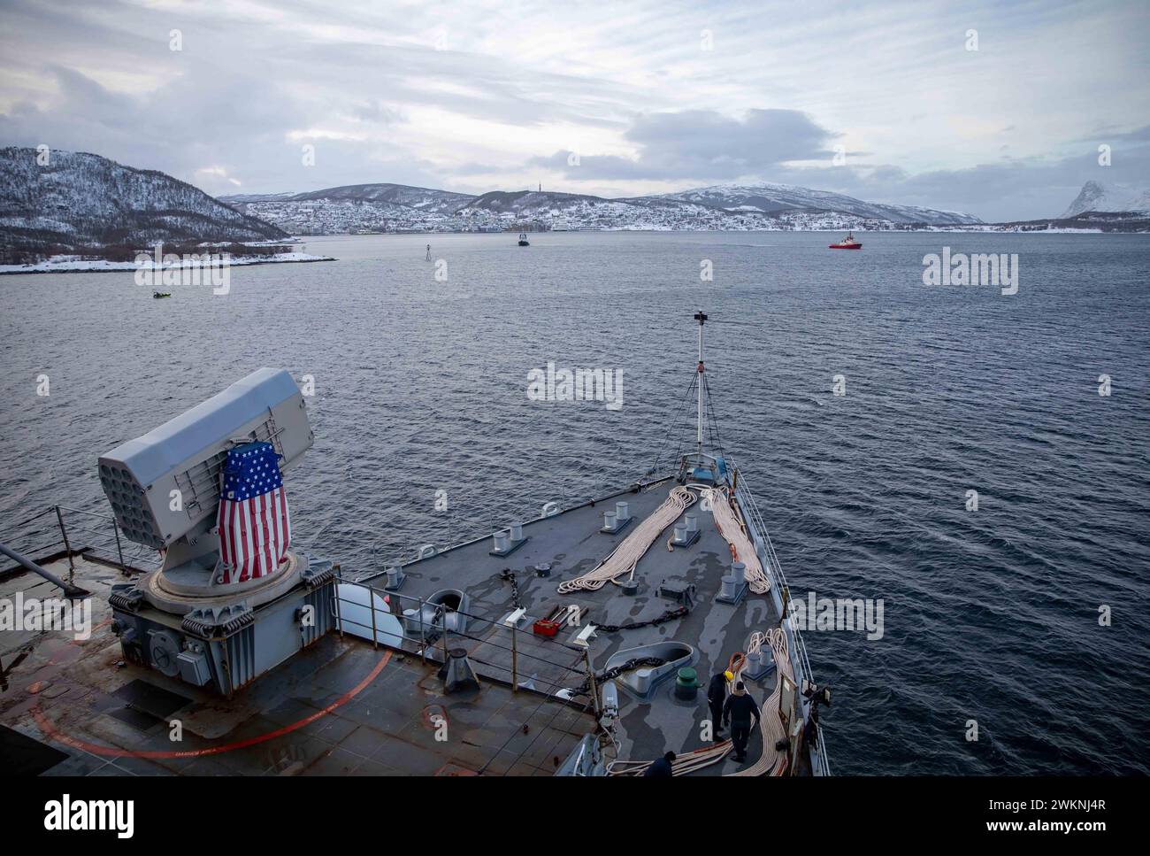 Harstad, Norway. 21st Feb, 2024. The Whidbey Island-class dock landing ...
